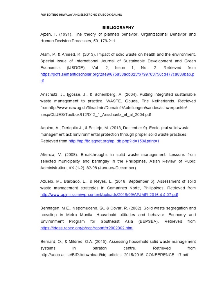 Bibliography: For Editing Ihiwalay Ang Electronic Sa Book Galing | PDF ...