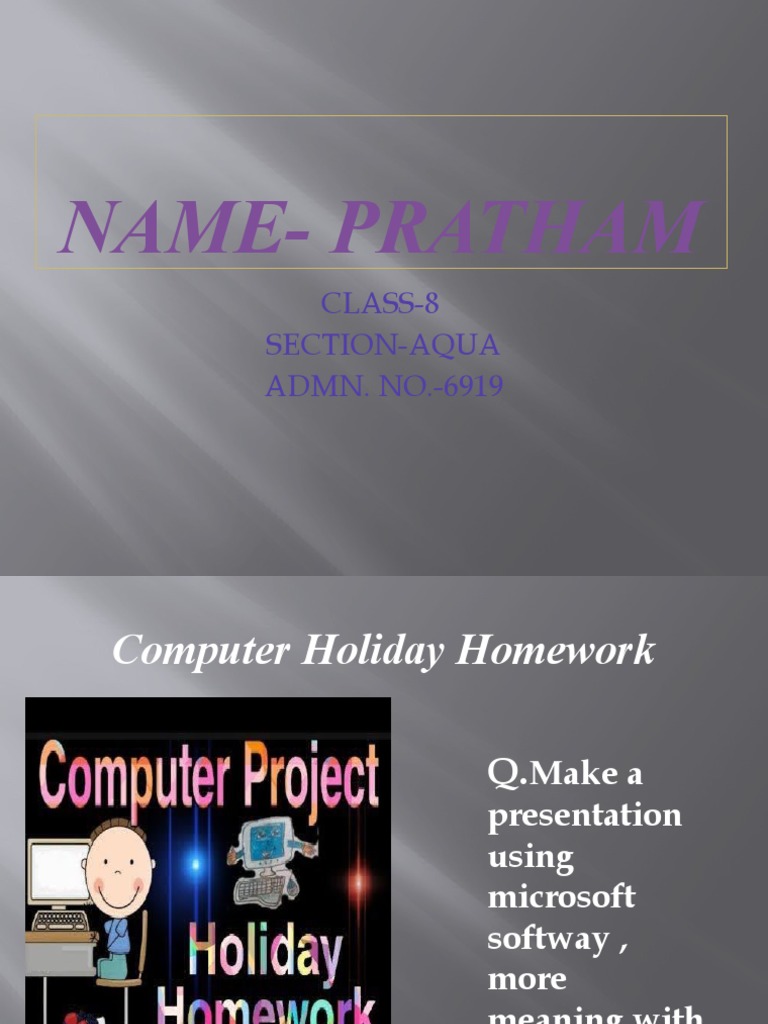 Computer Holiday Homework | PDF | Artificial Intelligence ...