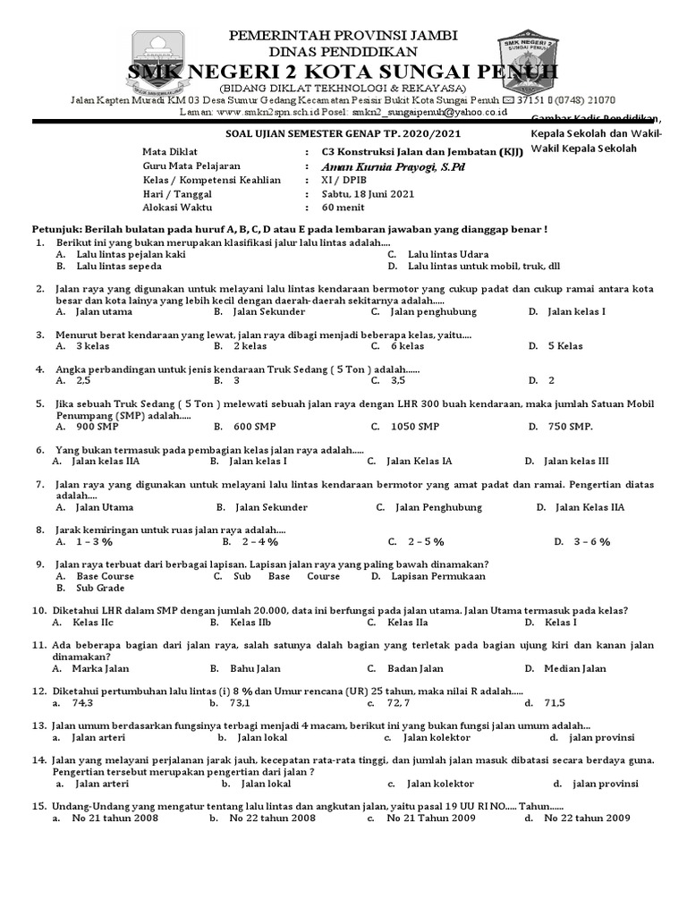 Soal Kelas Xi Dpib KJJ | PDF