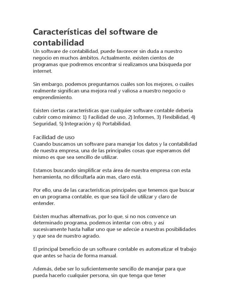 Sofware Contable | PDF | Contabilidad | Software