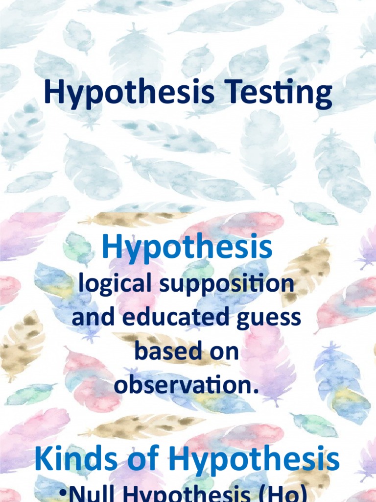 Hypothesis | PDF | Statistical Hypothesis Testing | Statistical ...