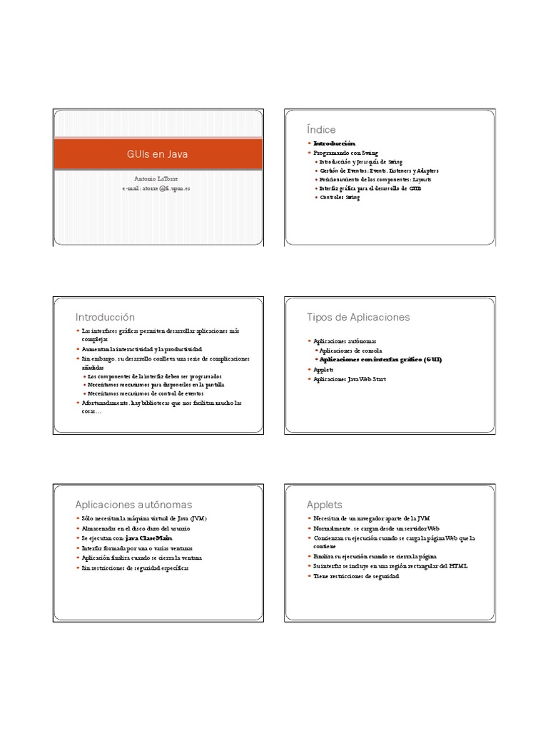 Guis En Java 6pp Pdf Ventana Informática Java Lenguaje De Programación