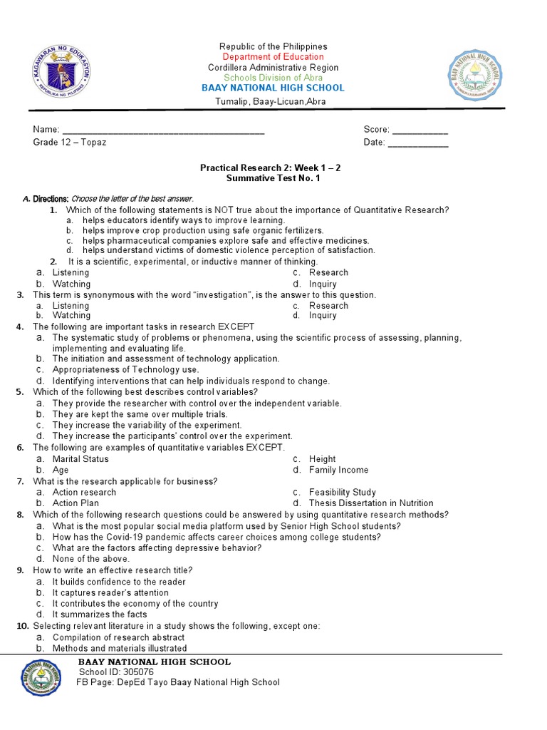PR 2 - WW - PT | PDF | Experiment | Hypothesis