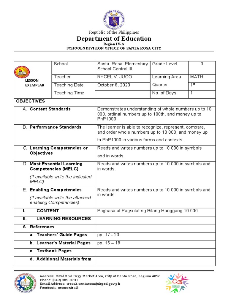 Department of Education: Objectives | Download Free PDF | Literacy ...