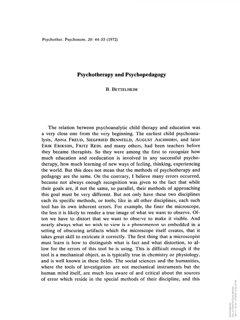 Psychotherapy and Psychopedagogy: Psychother. Psychosom. 44-55 (1972 ...