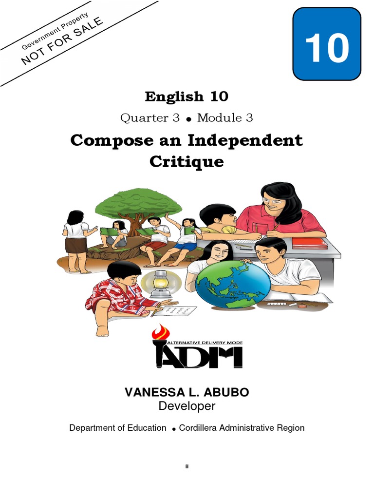 Compose An Independent Critique: English 10 | Download Free PDF ...