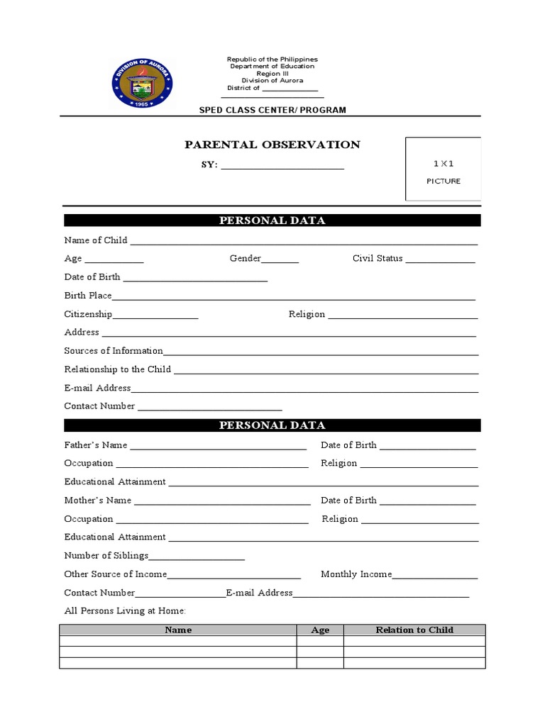 Parental-Observation | PDF | Pregnancy | Human Development