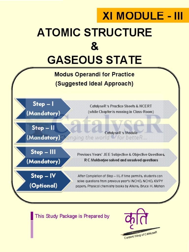 Chemistry - Atomic Structure - Gaseous State - Complete Module | PDF ...