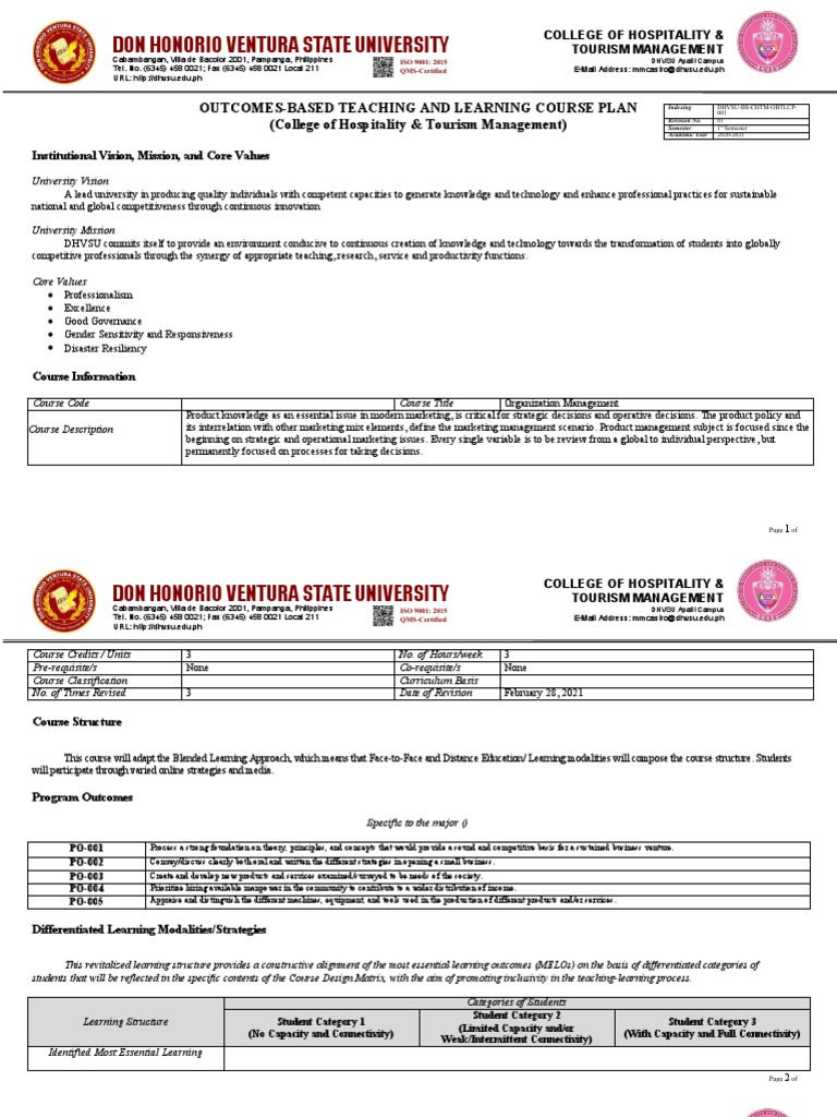 Product Management Syllabus | PDF | Distance Education | Project Based ...