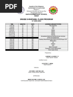 Grade 1 Class Program 2022-2023 | PDF | Schools | Teaching