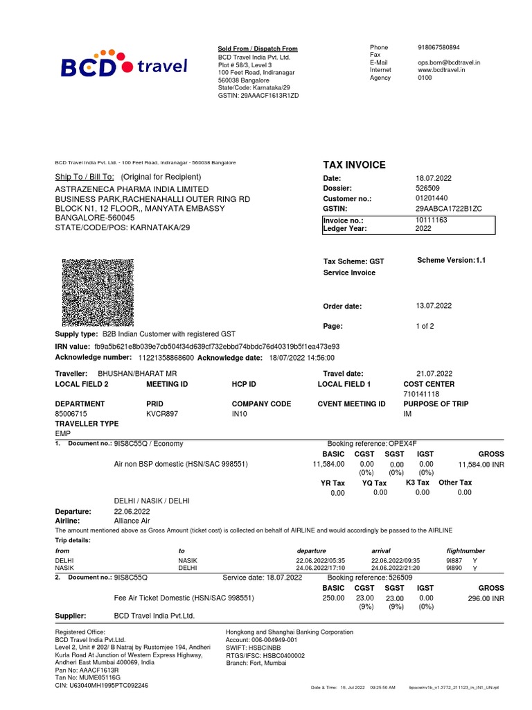 Tax Invoice: Sold From / Dispatch From | PDF | Payments | Financial Services