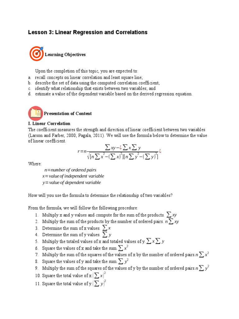 LESSON 3 mmw | PDF | Regression Analysis | Linear Regression
