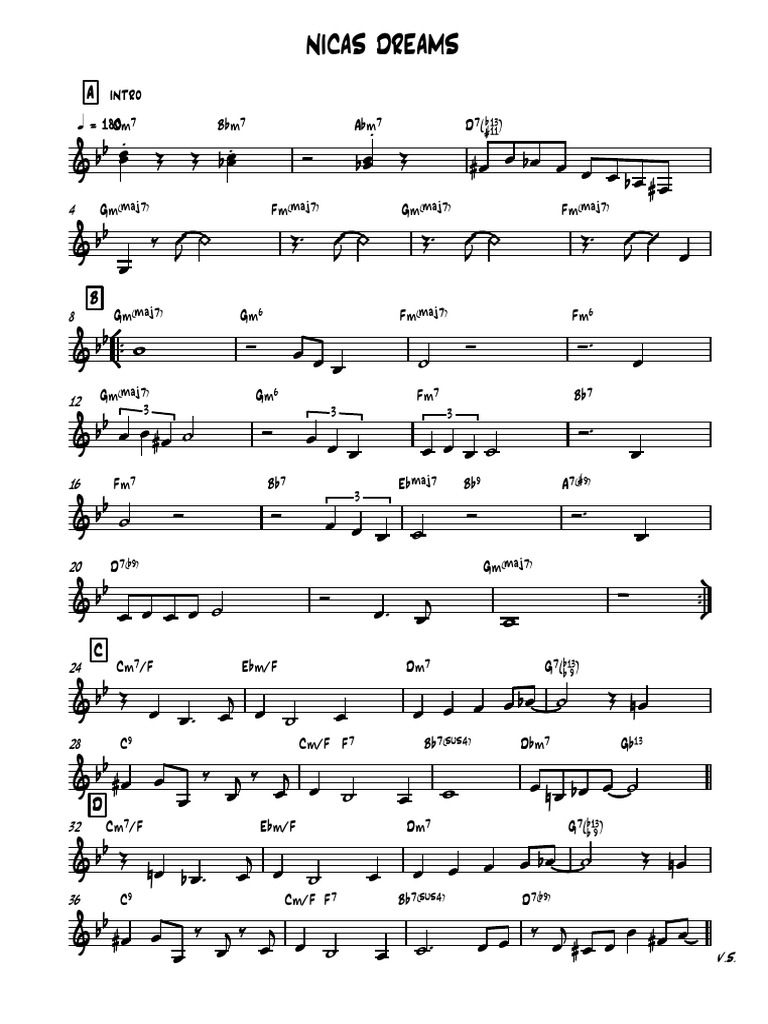 NICAS DREAMS - Piano | PDF