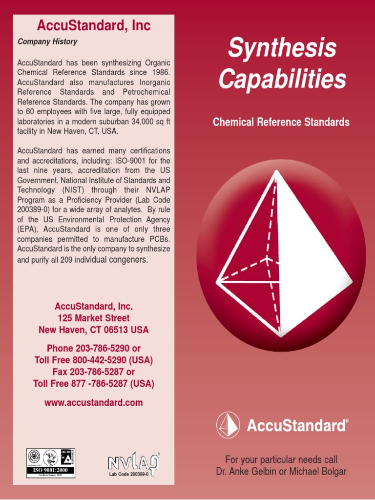 Synthesis Capabilities: Accustandard, Inc | PDF | Distillation ...