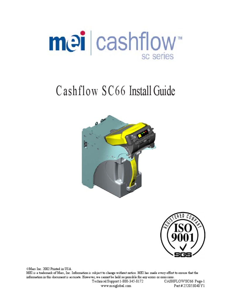 Installation and Maintenance Guide for the Cashflow SC66 Bill Acceptor | PDF | Electrical ...