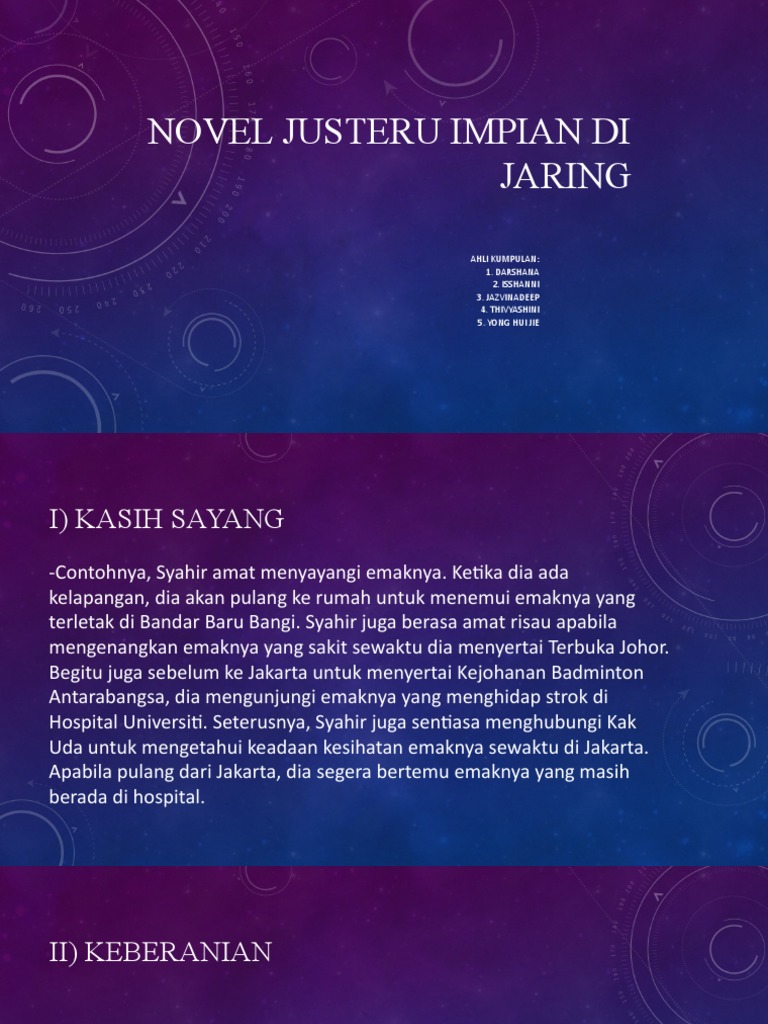 Karakter Utama dalam Novel Justeru Impian | PDF