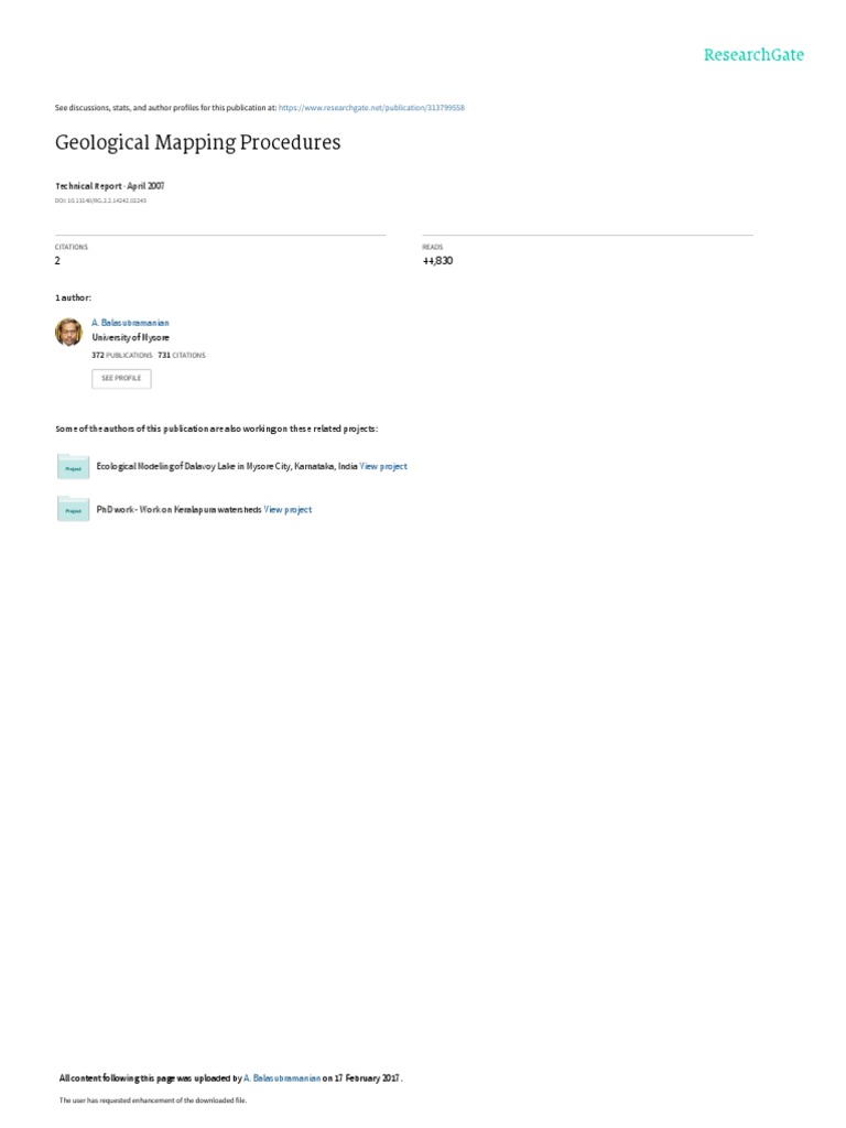 Geological Mapping Procedures | PDF | Geology | Compass