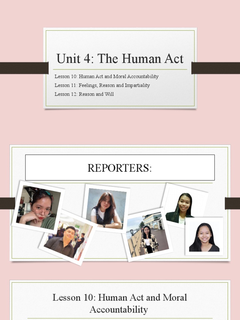 Unit 4: The Human Act | PDF | Feeling | Emotions