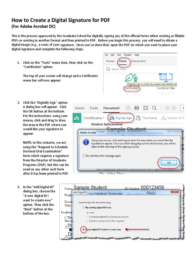 How To Create A Digital Signature For PDF: (For Adobe Acrobat DC) | PDF | Computing | Software