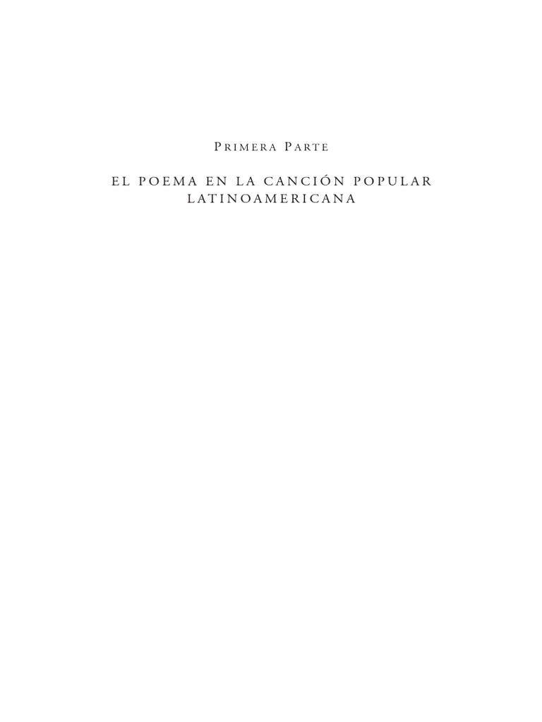 El Poema en La Canción Popular Latinoamericana | PDF | Poesía | Musica ...