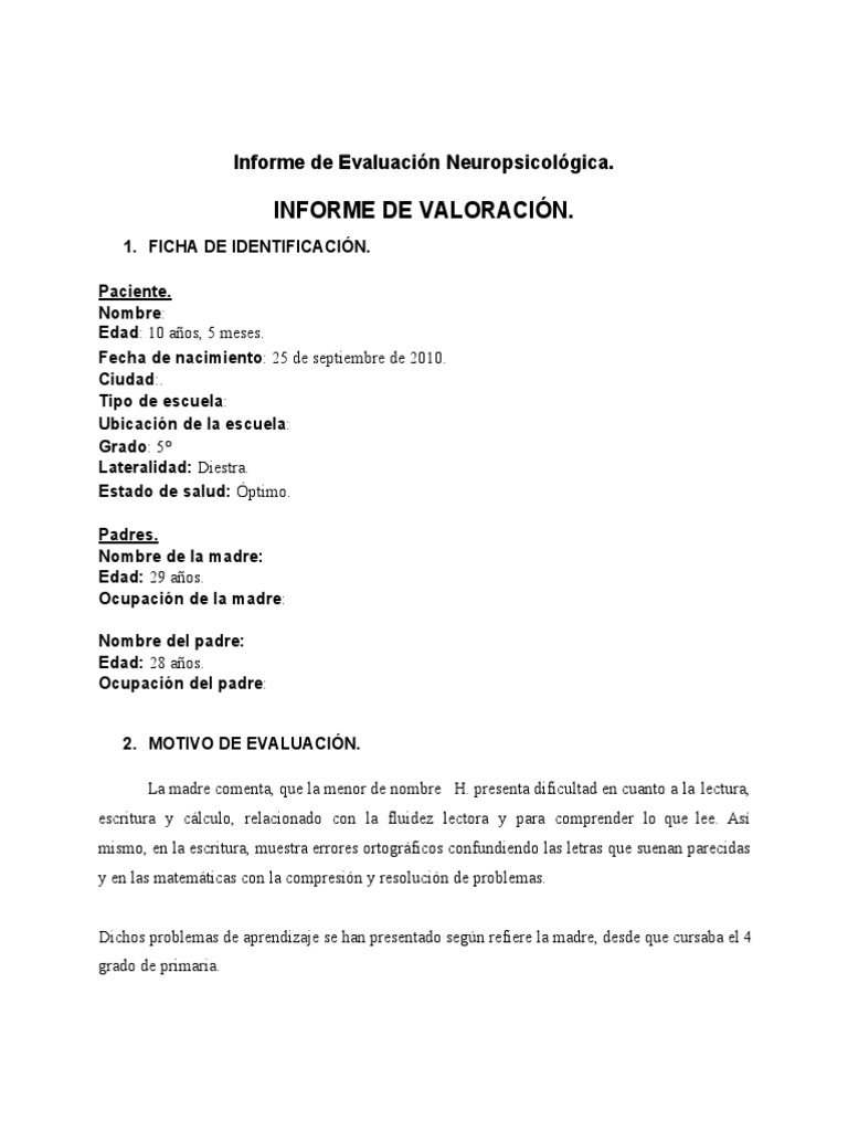 Ejemplo Informe Completo | PDF | Memoria | Comunicación