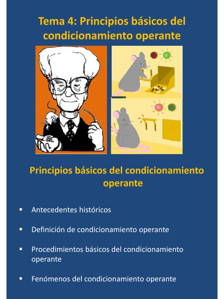 Principios del Condicionamiento Operante | PDF | Reforzamiento | Comportamiento