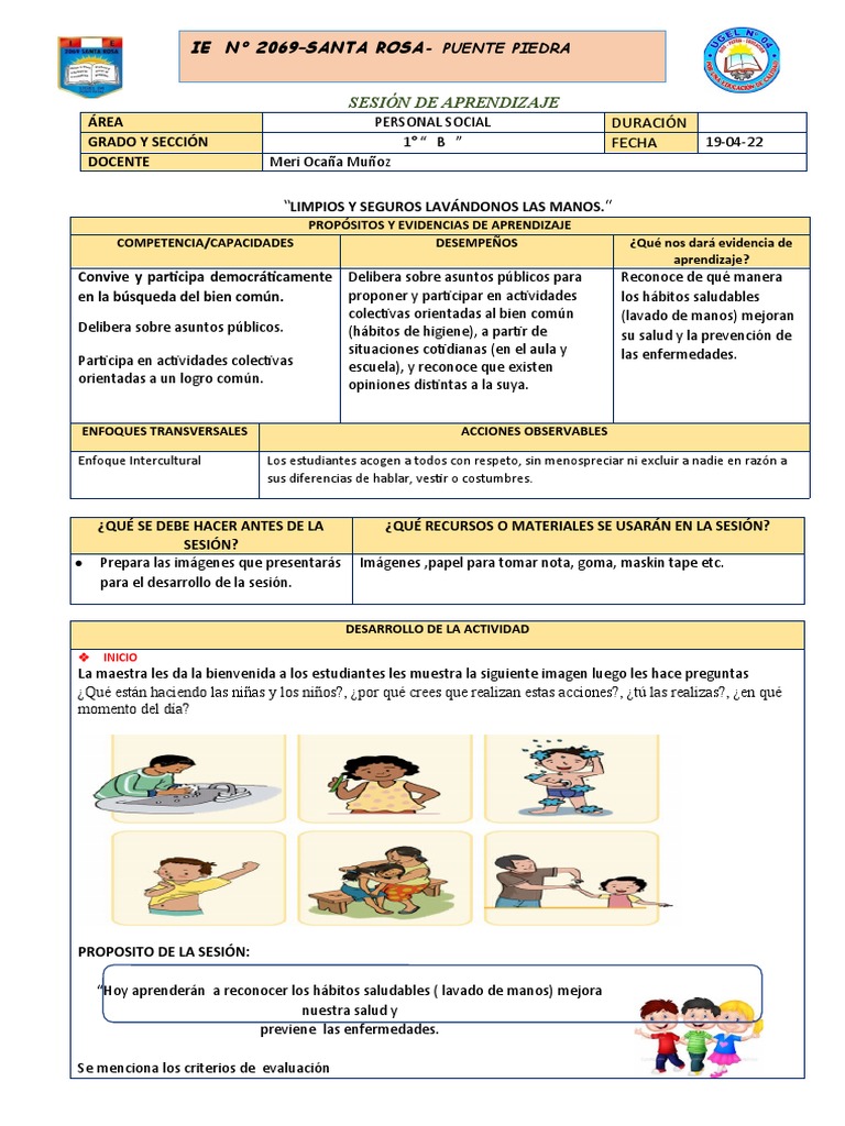 19-4 PS Lavado de Manos | PDF | Aprendizaje | Ciencia cognitiva
