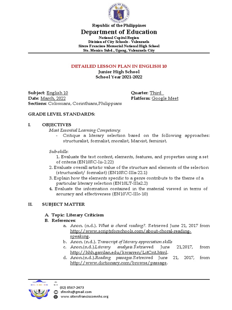 Lesson 6 - DLP English 10 | PDF | Marxism | Feminism