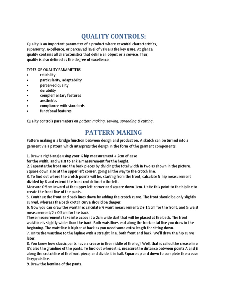 Anuradha Uaq End Term Assignment (Quality Controls) | PDF | Seam (Sewing) | Clothing