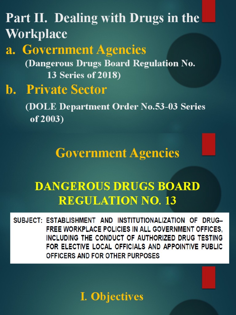Drug-Free Workplace Regulations Guide | PDF | Substance Abuse | Mental ...