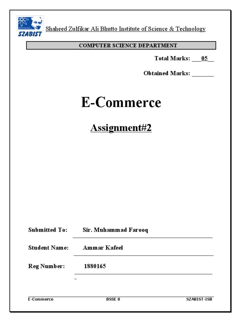 E-Commerce: Assignment#2 | PDF | Advertising | Public Key Certificate