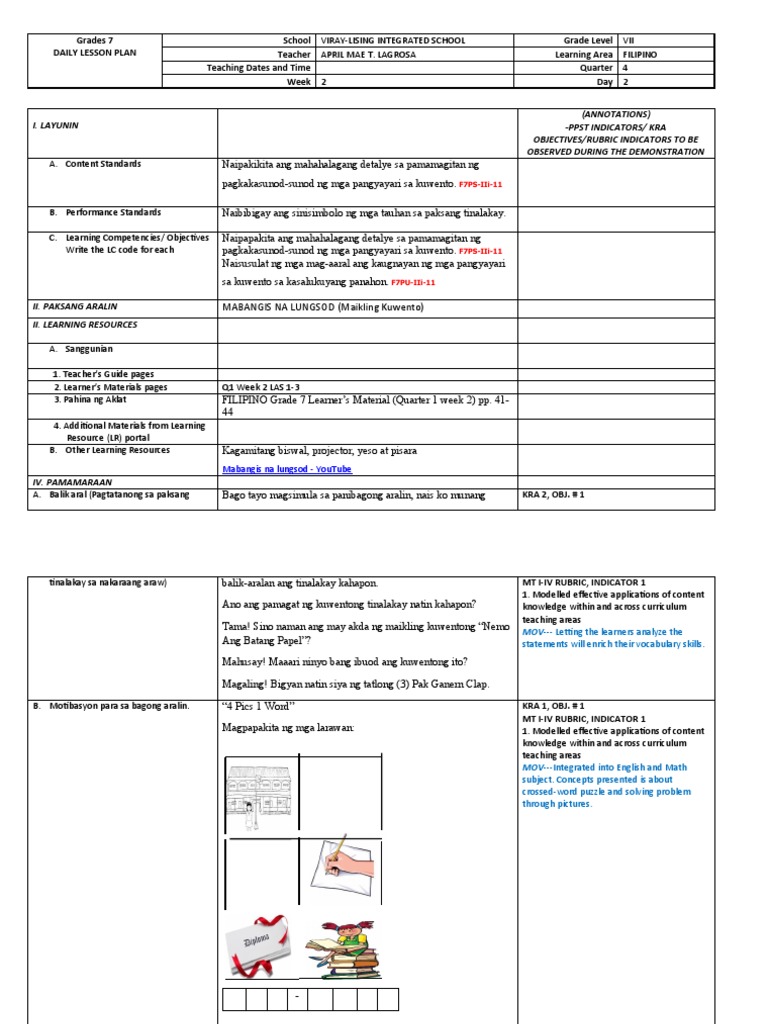 COT1 DLP Sample 2022 With Annotations | PDF