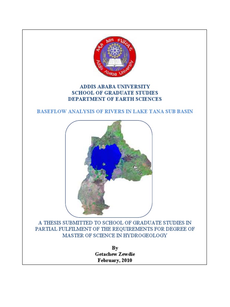 Baseflow Analysis in Lake Tana Basin | PDF | Drainage Basin | Groundwater