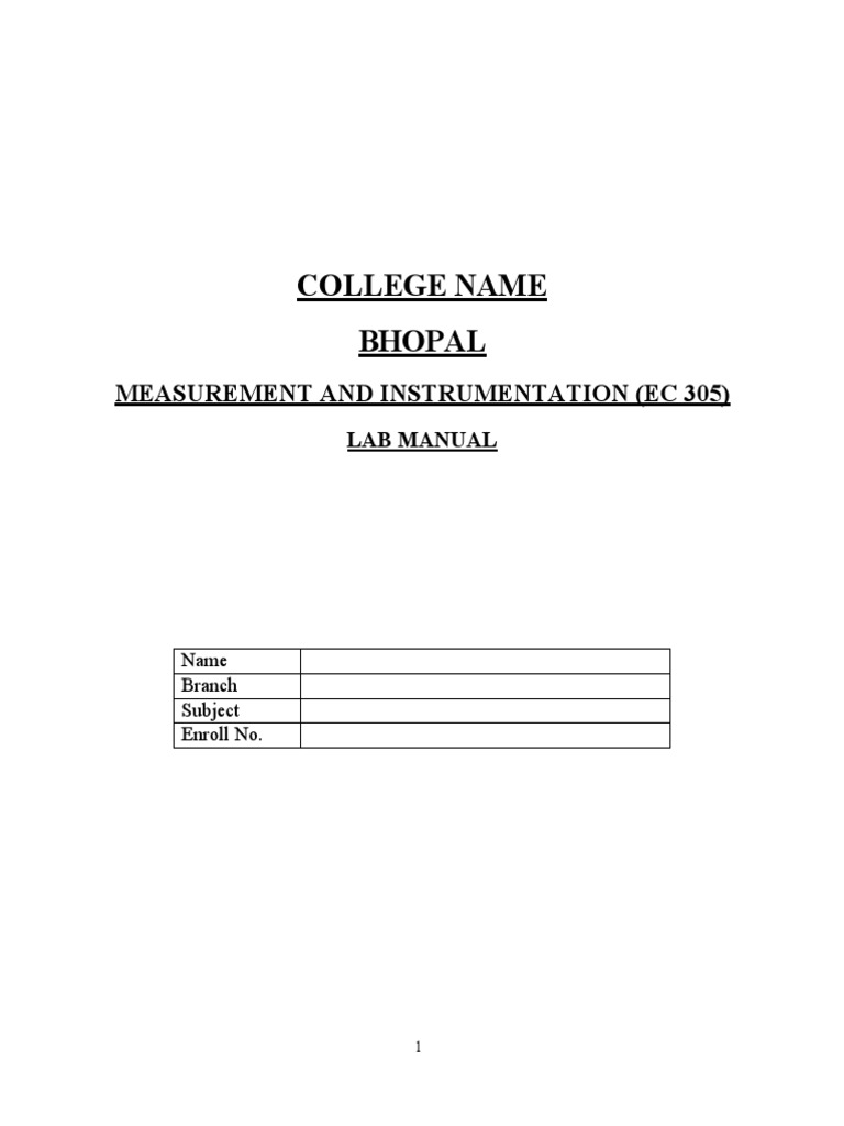 Lab Manual Measurement and Instrumentation | PDF | Diode | Phase (Waves)