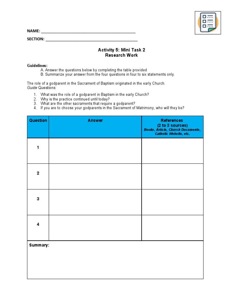 RS401 - Mini Task 2 Activity Sheet | PDF RS401 - Mini Task 2 Activity Sheet | PDF