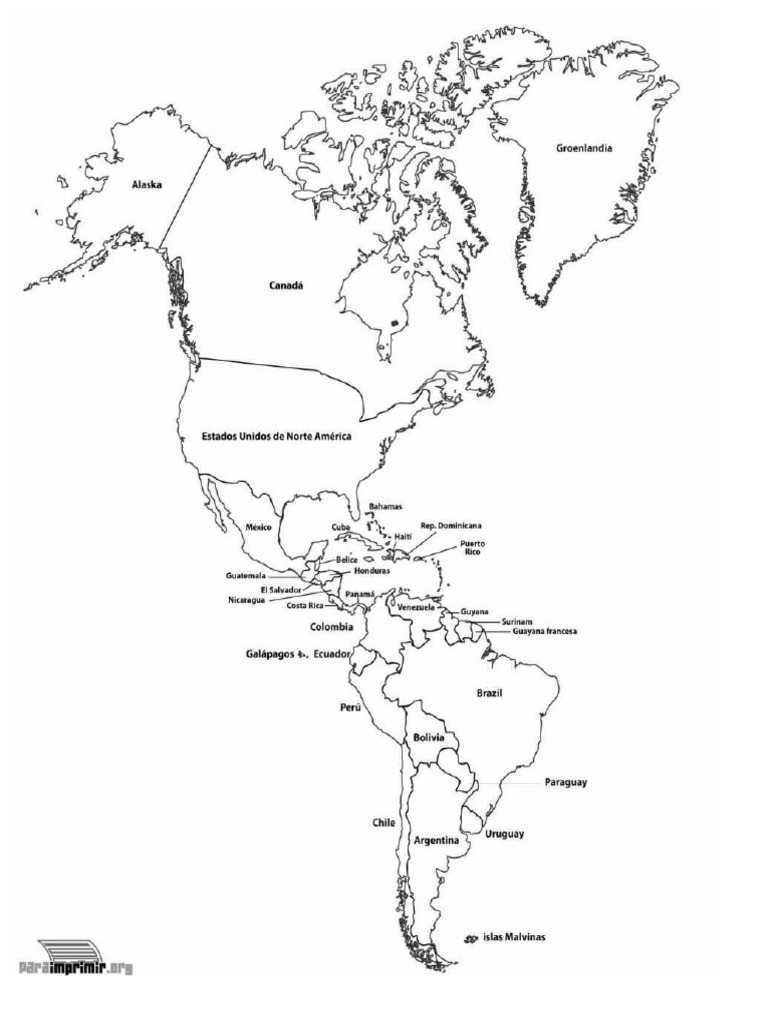 MAPA DE AMERICA | PDF