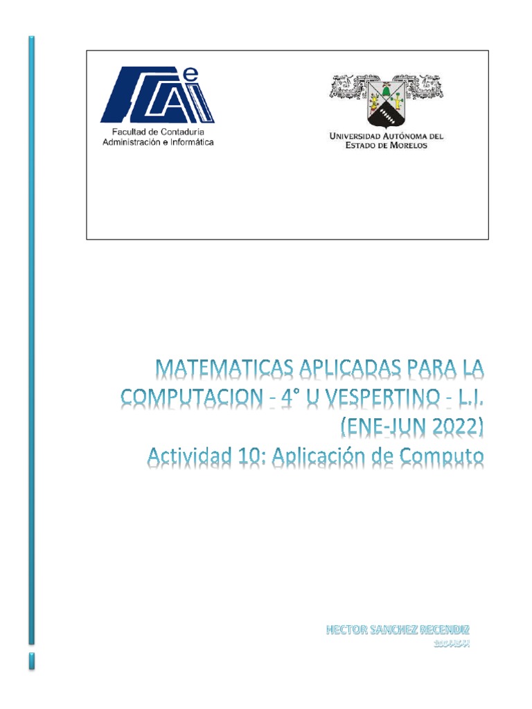 Actividad10 Hector - Sanchez | PDF | Inteligencia artificial | Inteligencia (IA) y semántica
