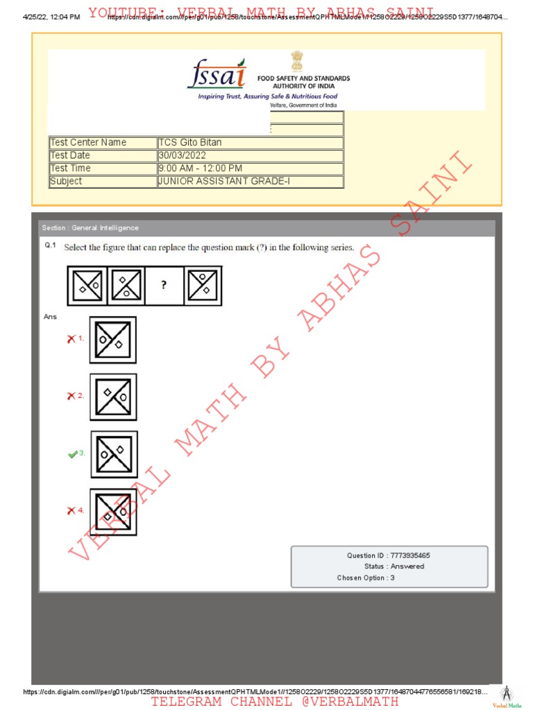 Verbal Math by Abhas Saini: Telegram Channel @verbalmath | PDF