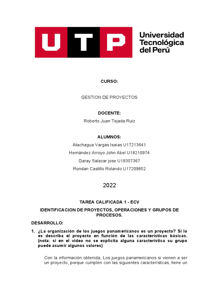 Gestion de Proyectos Final | PDF | Perú | Gestión de proyectos