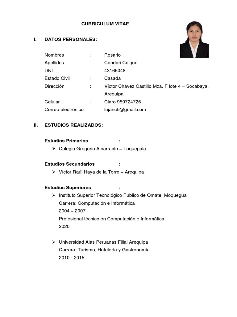 Curriculum Vitae Documentado 2022 | PDF | Turismo
