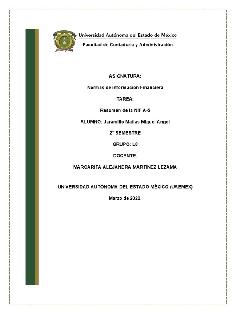 Nif A-5 | PDF | Contabilidad | Capital (economía)