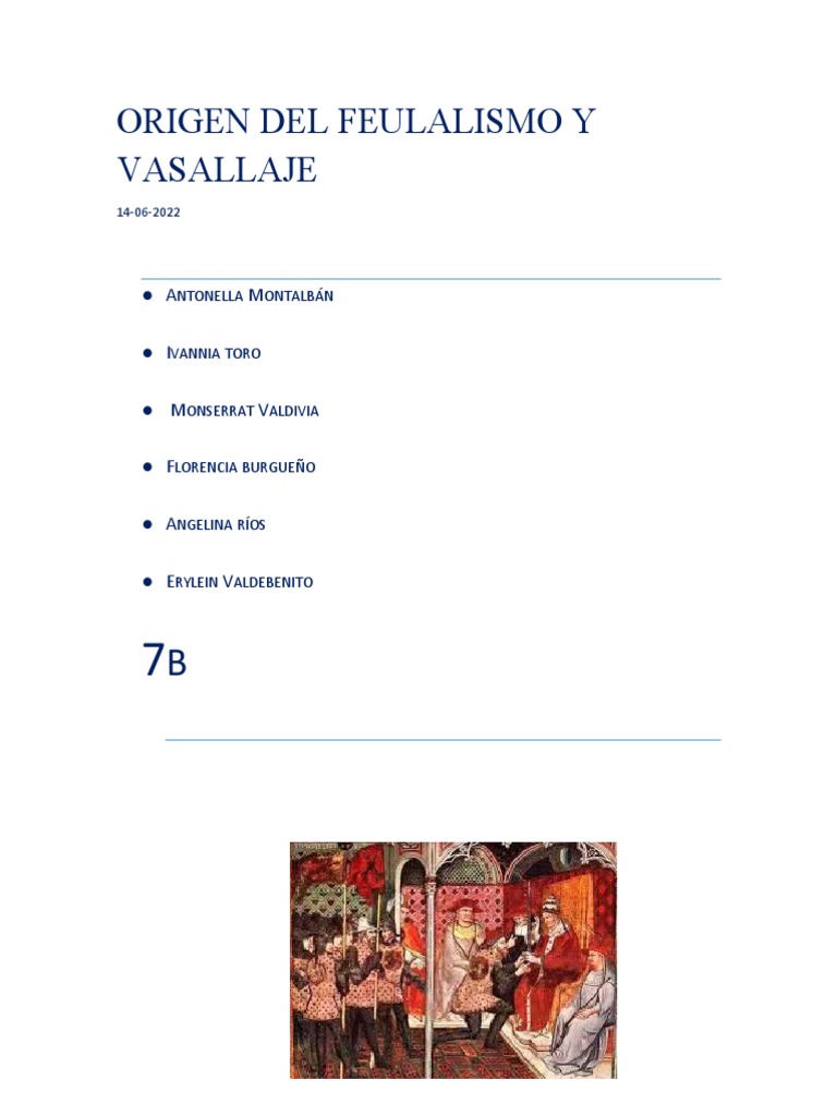 Origen Del Feulalismo y Vasallaje | PDF | Feudalismo | Ley medieval