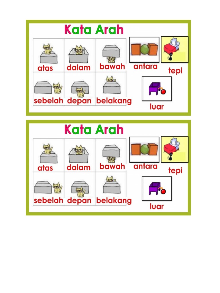 Kata Arah Tahun 1 | PDF
