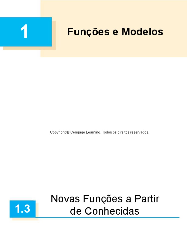 1.3 Novas Funções A Partir de Conhecidas | PDF | Função (Matemática ...