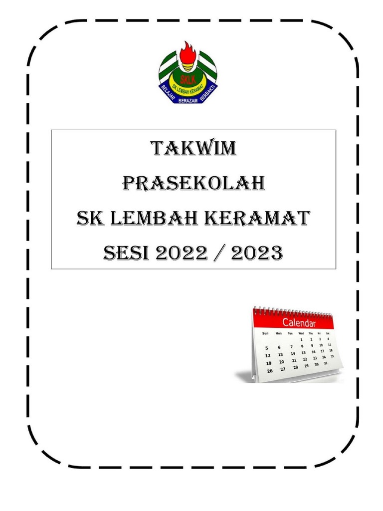 Takwim Prasekolah 2022-2023 | PDF