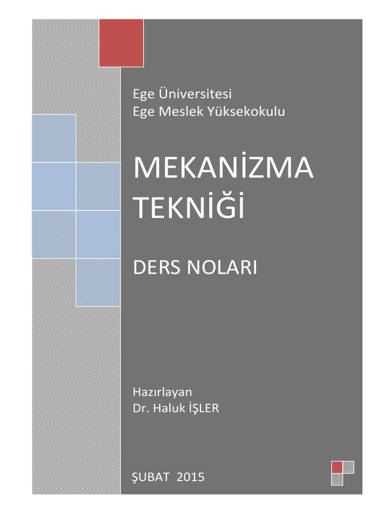 Mekanizma Teknigi Ders Notlari | PDF