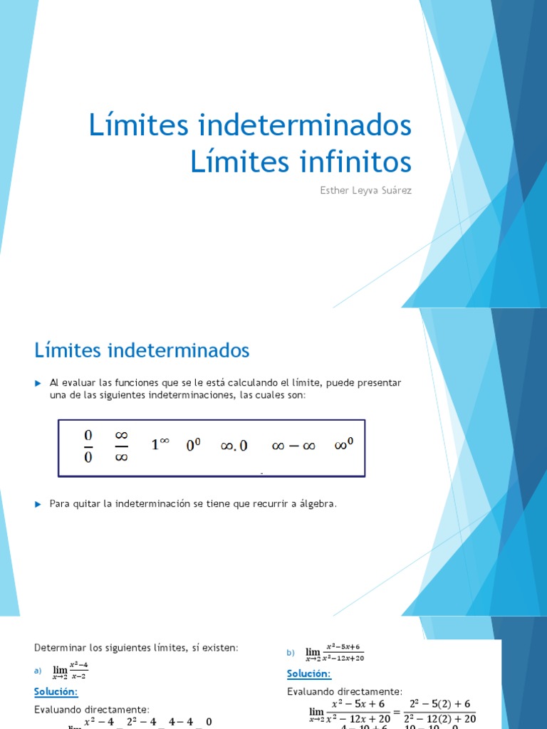 Límites Indeterminados | Descargar gratis PDF | Matemática Elemental ...