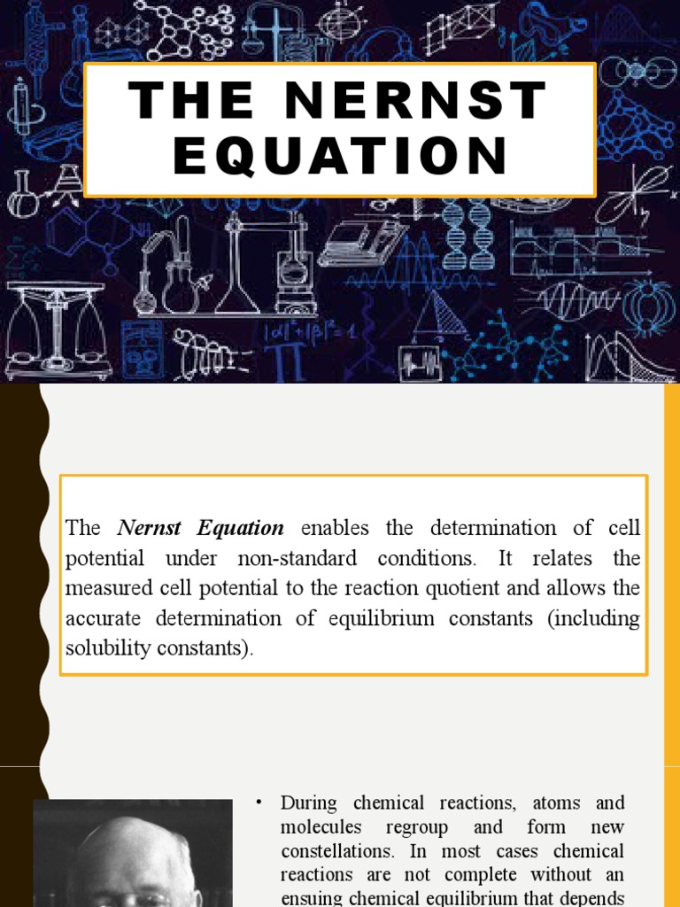 Understanding the Nernst Equation | PDF
