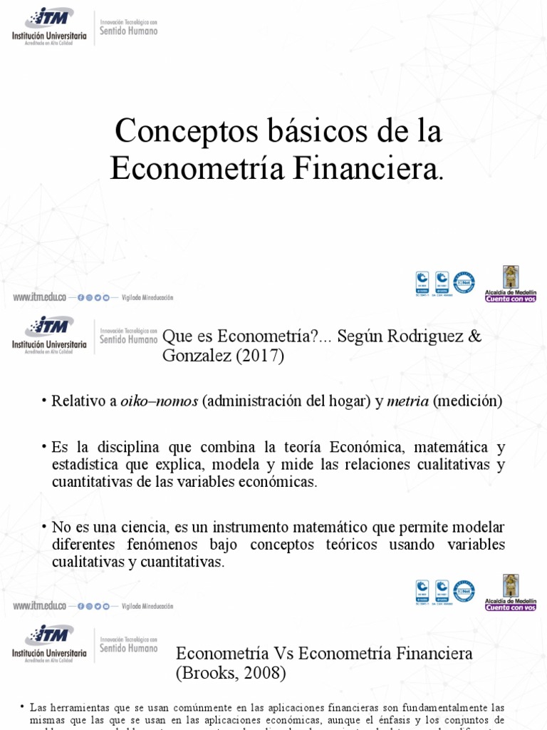 Conceptos Básicos de La Econometría Financiera | PDF | Econometría | Matriz (Matemáticas)