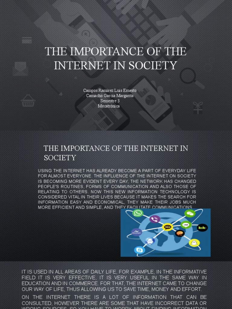 THE Importance of The Internet in Society | PDF